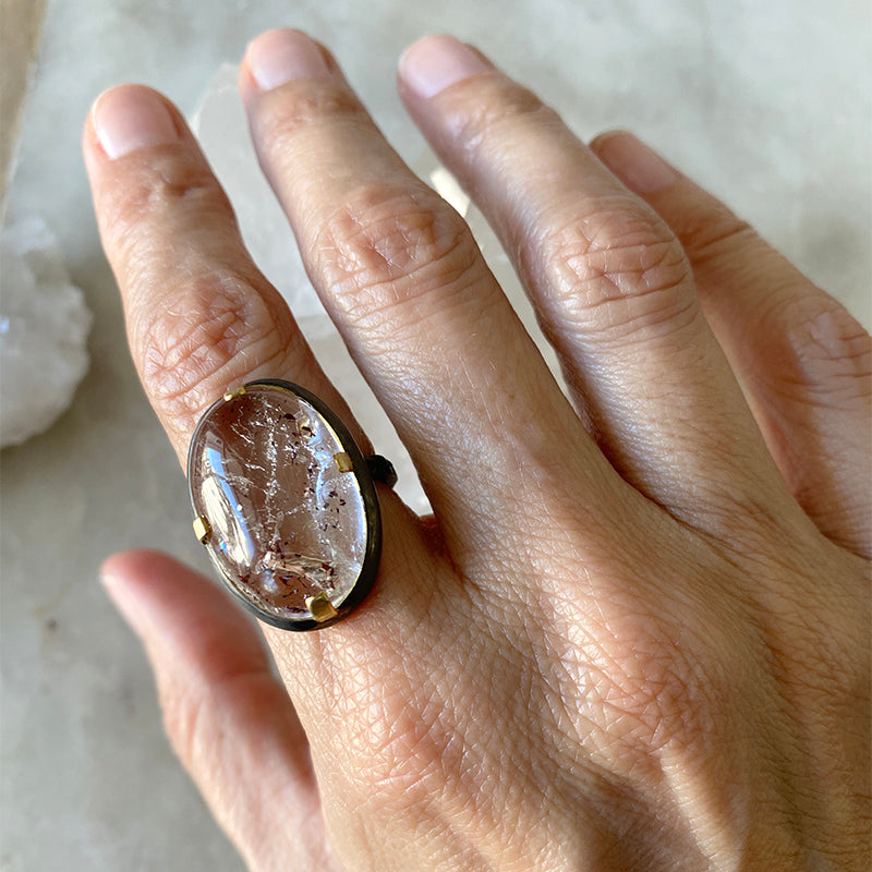 Tourmalinated Quartz Fascination Ring – Robindira Unsworth